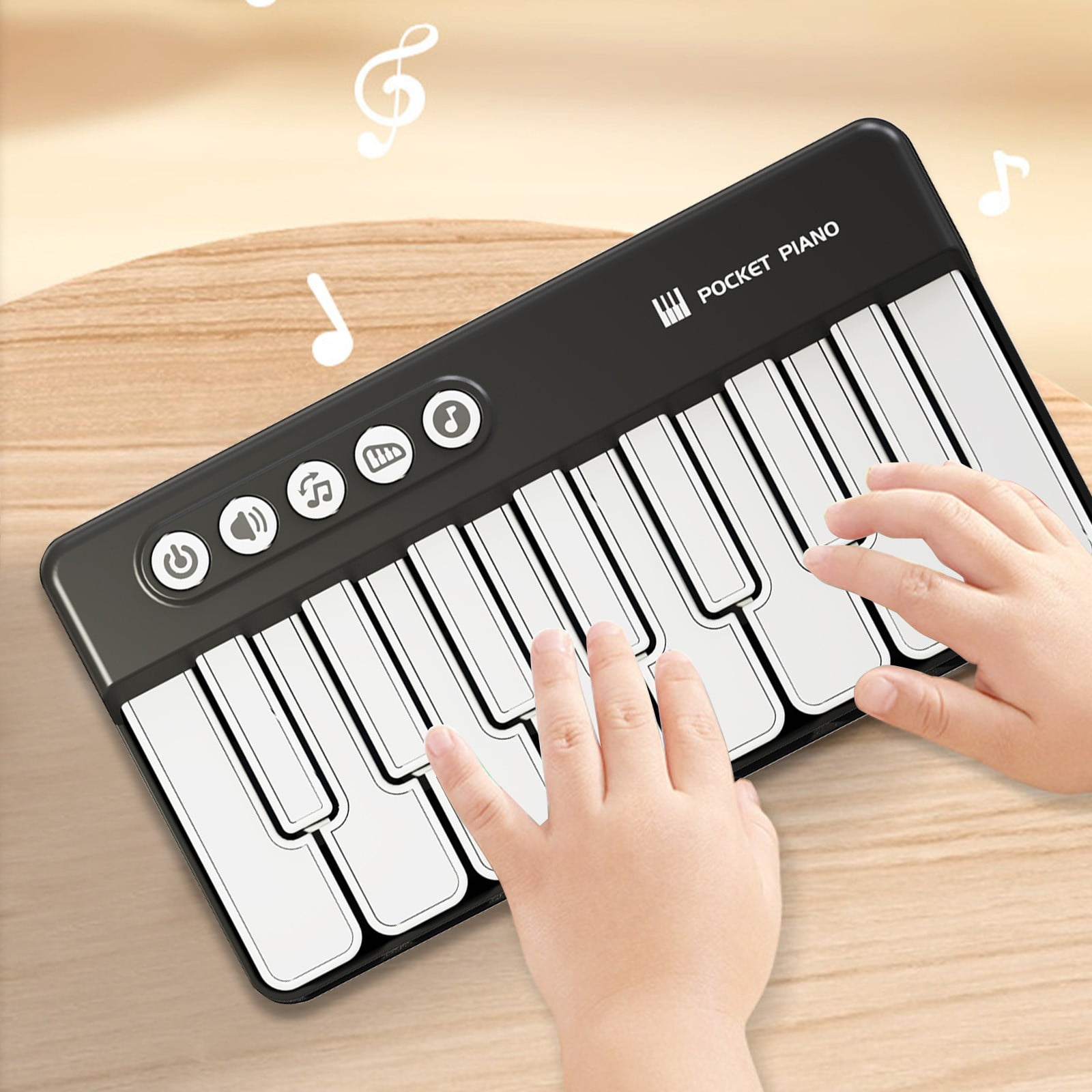 bxhwj Kids Musical Keyboard Toy - 15-Key Portable Pocket Piano with ...