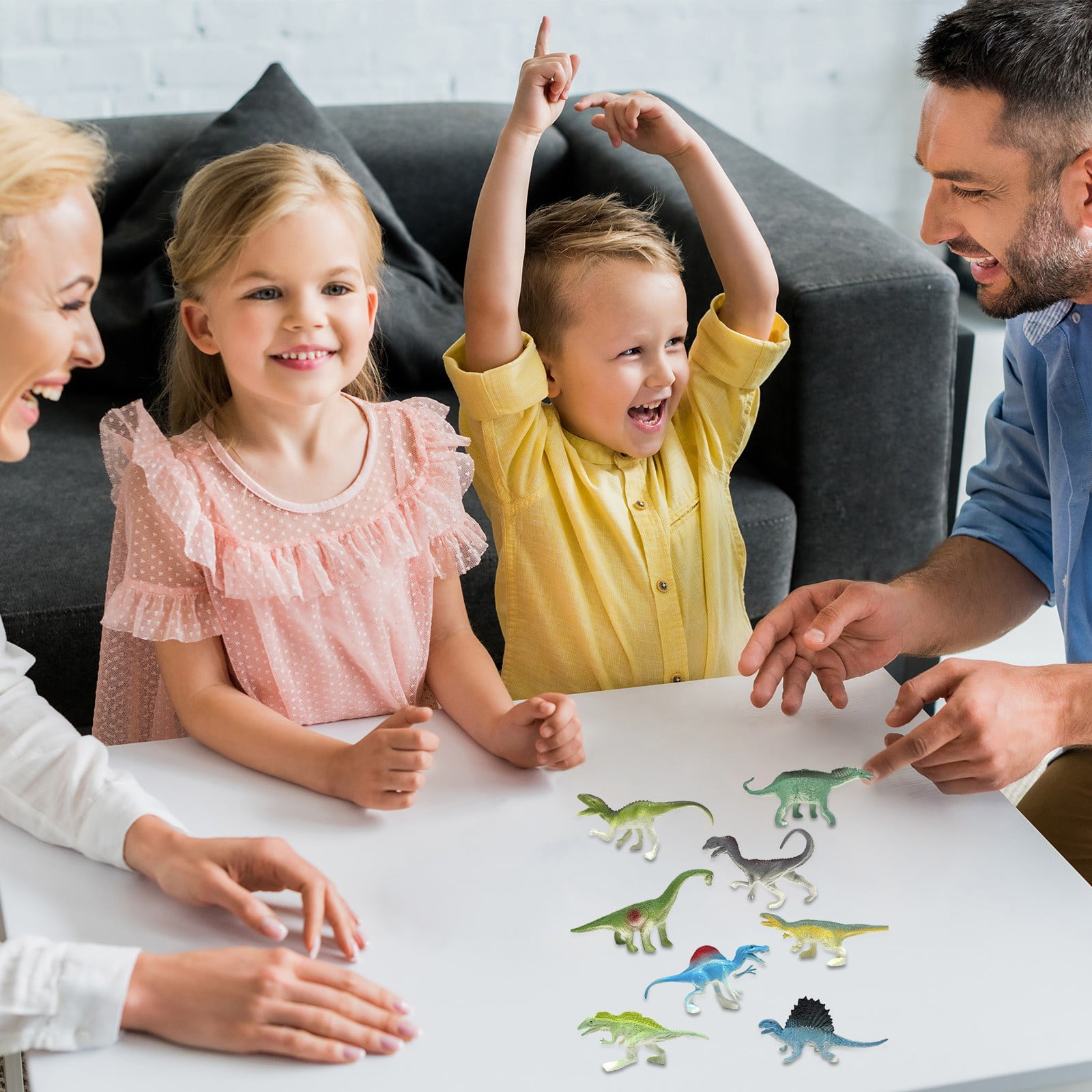 bxhwj Mini Dinosaur Toys 8-Pack for Kids - Small Plastic Animal Figures ...