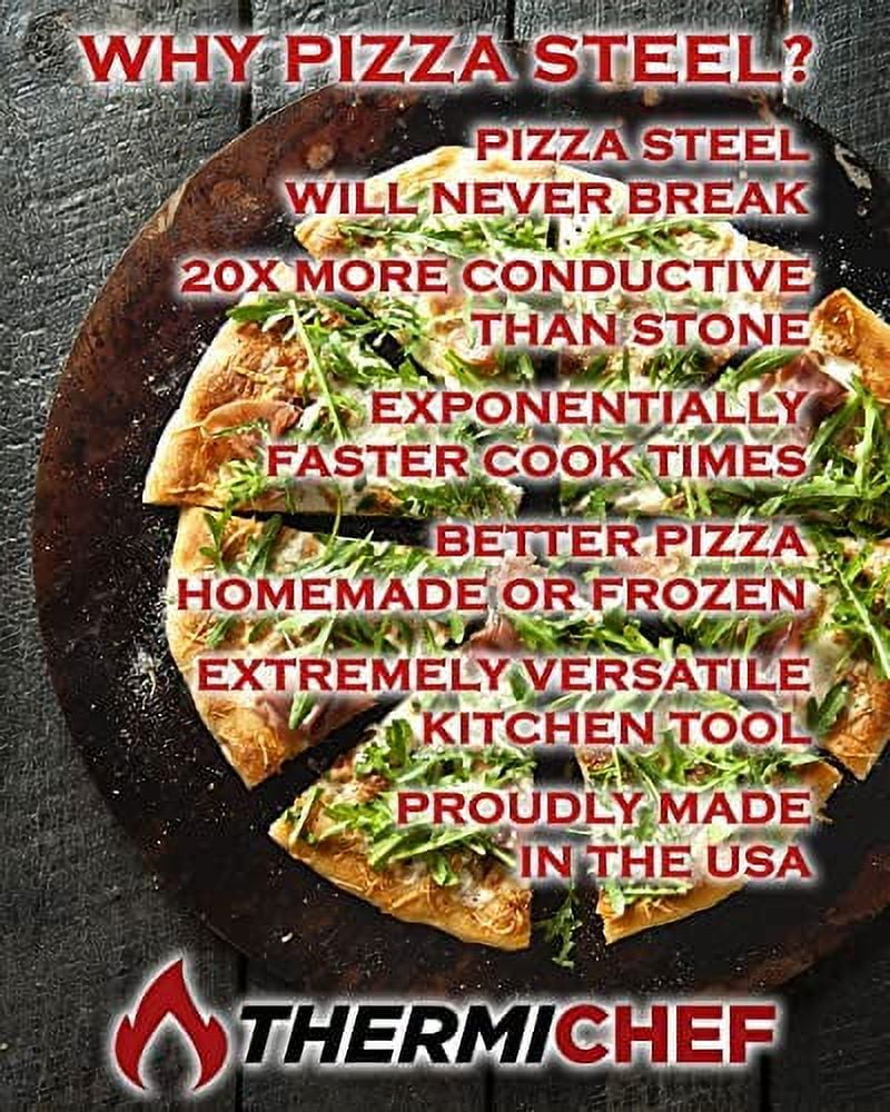 by Conductive Cooking Square Pizza Steel 1/4" Deluxe version, 14"x14 ...
