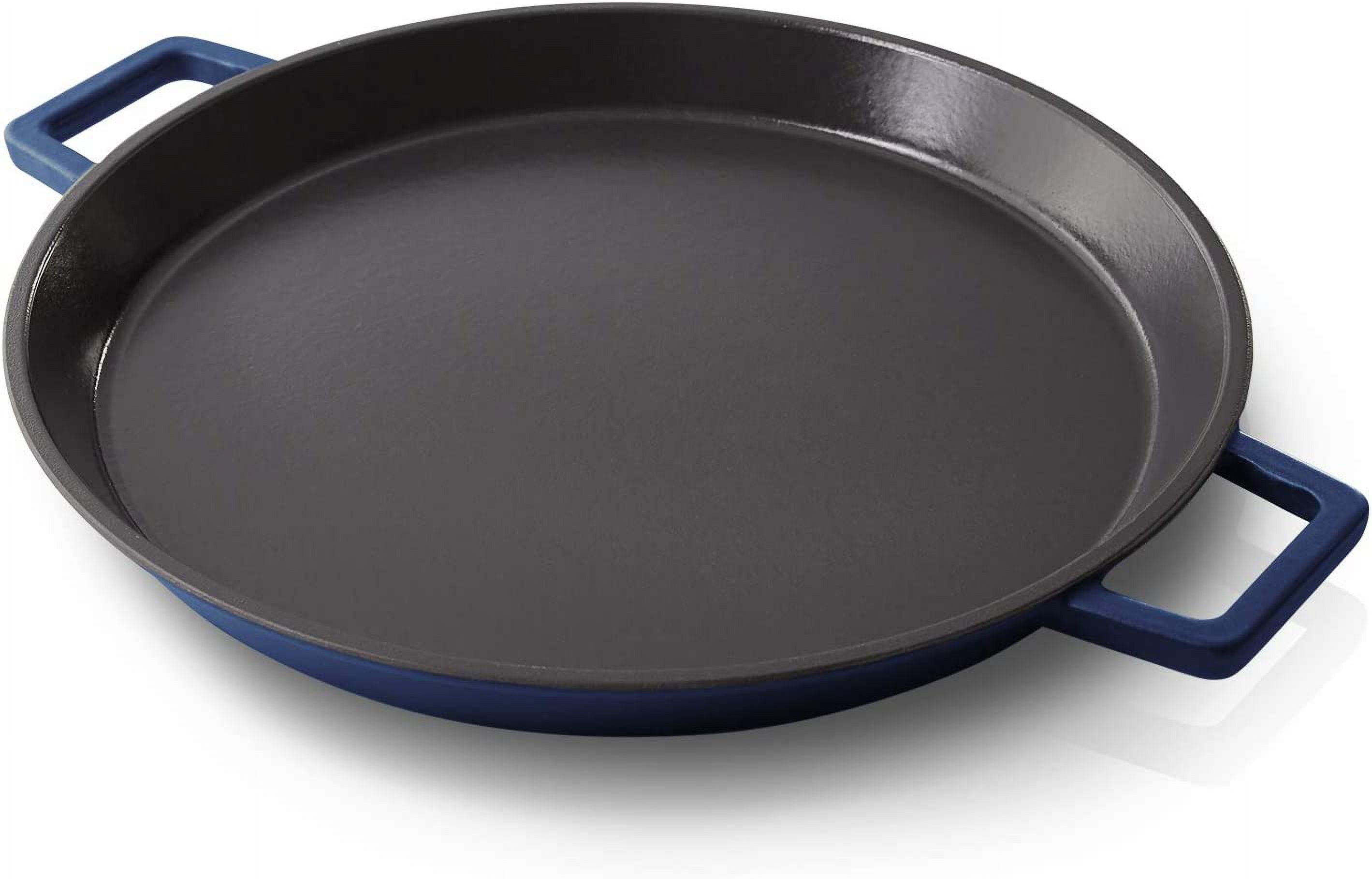 by Dash 13 Inch Nonstick Cast Iron Dual Handle Pan, Titanium Ceramic ...