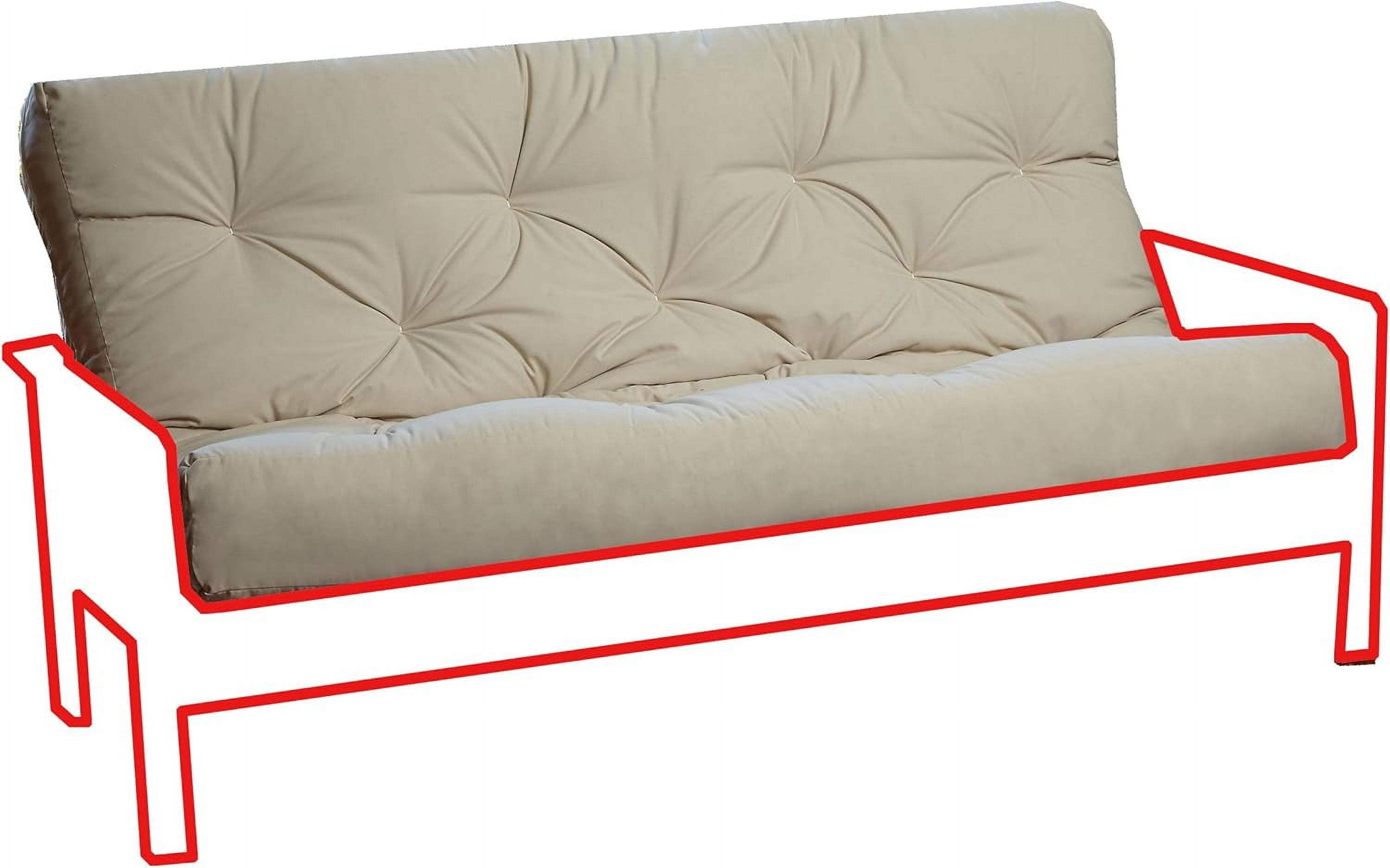 by The Futon Factory 8 inch Foam Futon Mattress - Solid Grey Fabric ...