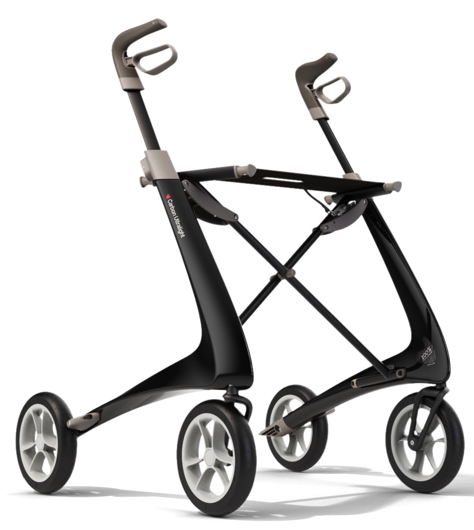 byACRE Carbon Ultralight Comfort Walker Rollator, 18.5In Seat Width ...