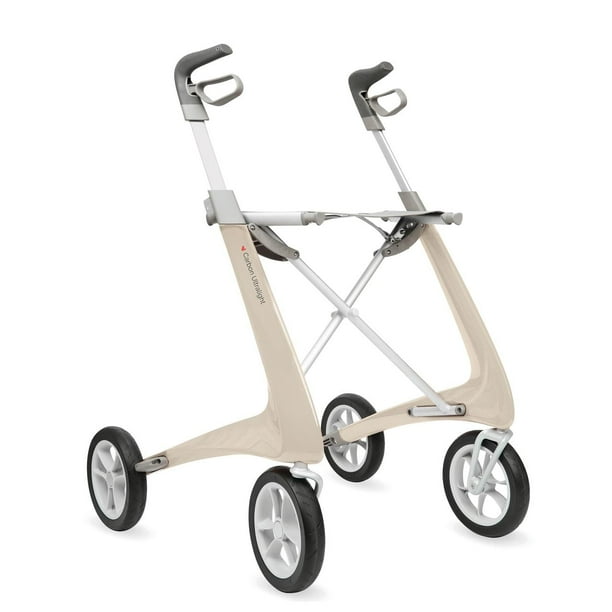 byACRE Carbon Ultralight Regular Rollator, 16.5" Seat Width, White ...