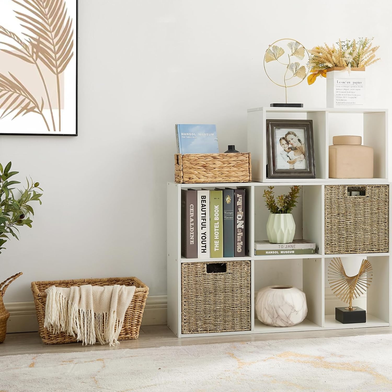 bydhkfxy Wicker Storage Basket Water Hyacinth Storage Baskets for ...