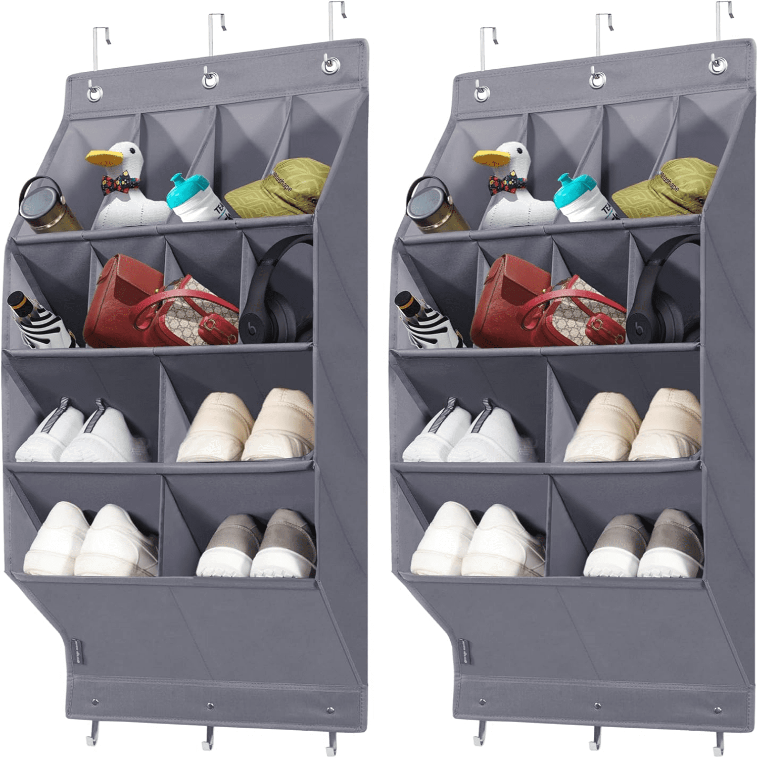 byfn 2 Pack Over the Door Shoe Organizer Hanging Shoe Organizer for ...