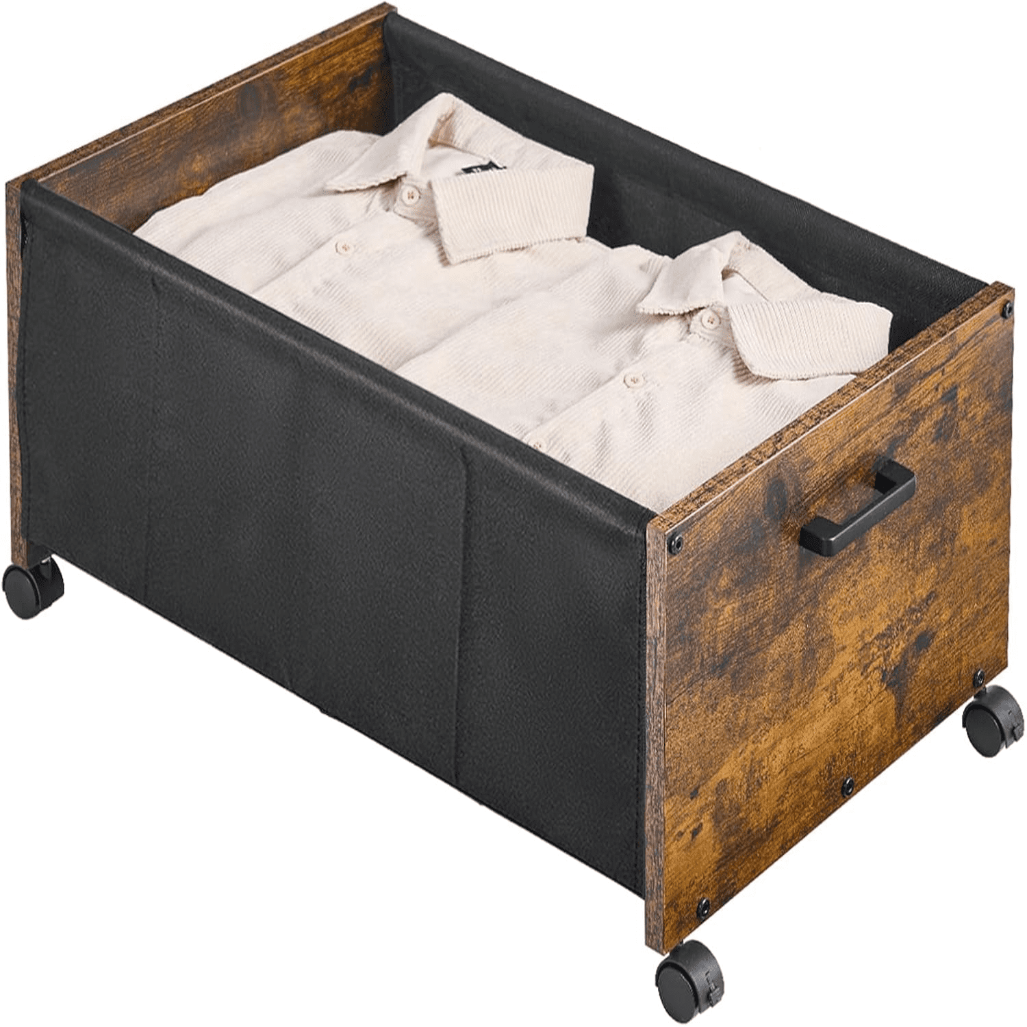 byfn Under Bed Storage with Wheels Wooden Under Bed Storage Containers ...