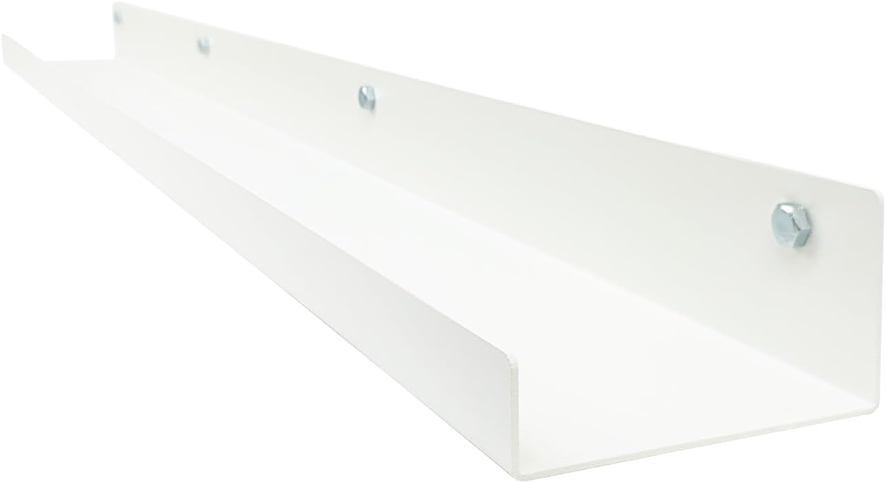 byfn Floating Display Shelf - Wall Mounted - Metal Channel Black 12 ...