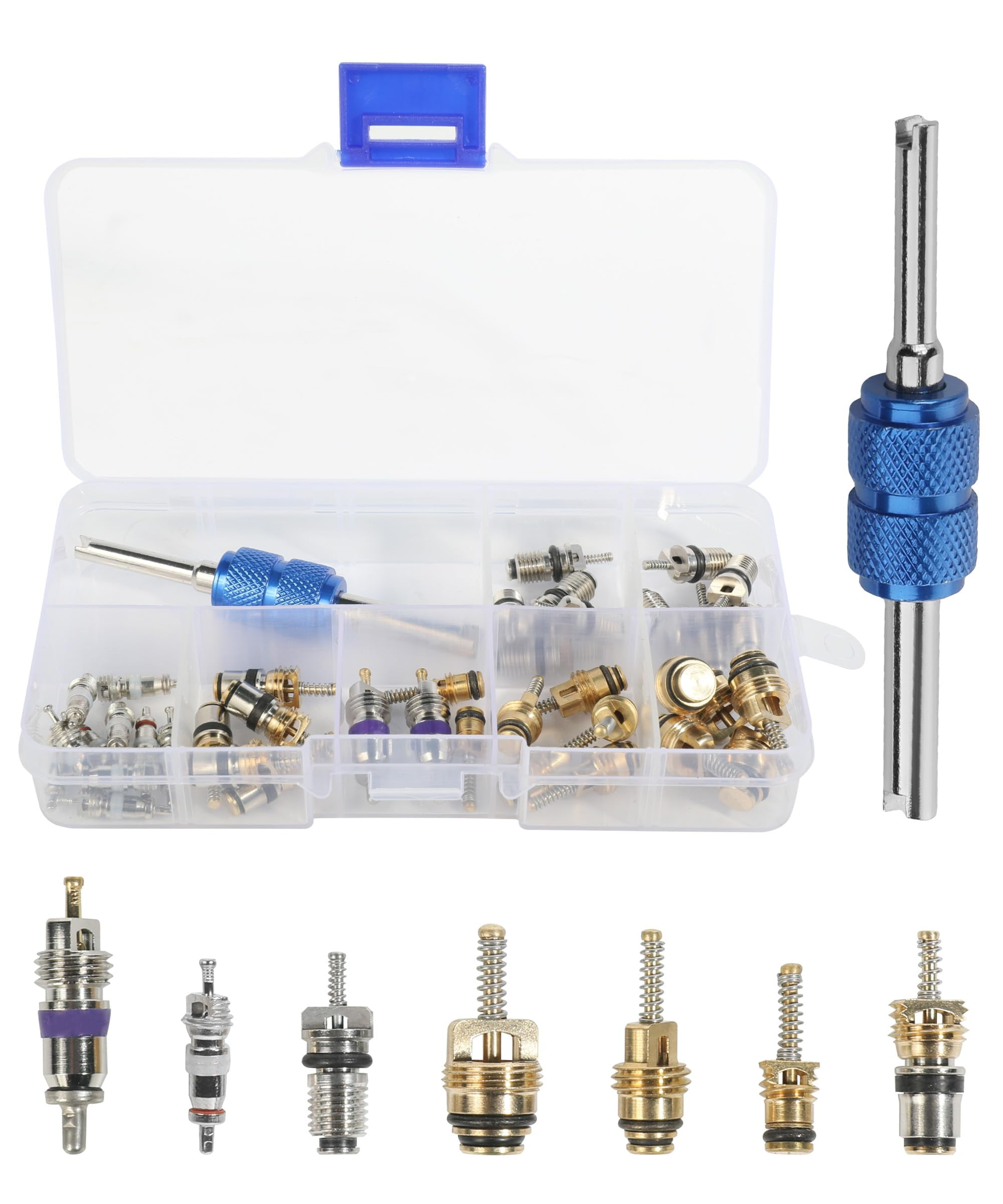 bylikeho 40PCS AC Valve Core Kit,AC Valve Kit,Car Accessories Car Air ...