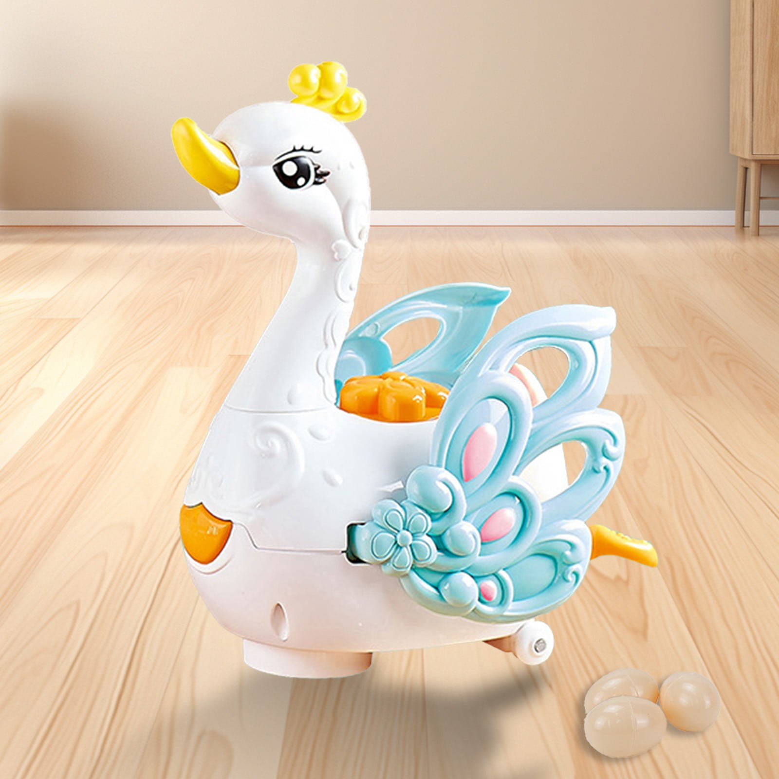 bzkewj Magical Egg-Laying Swan Doll - Interactive Electric Toy for Kids ...