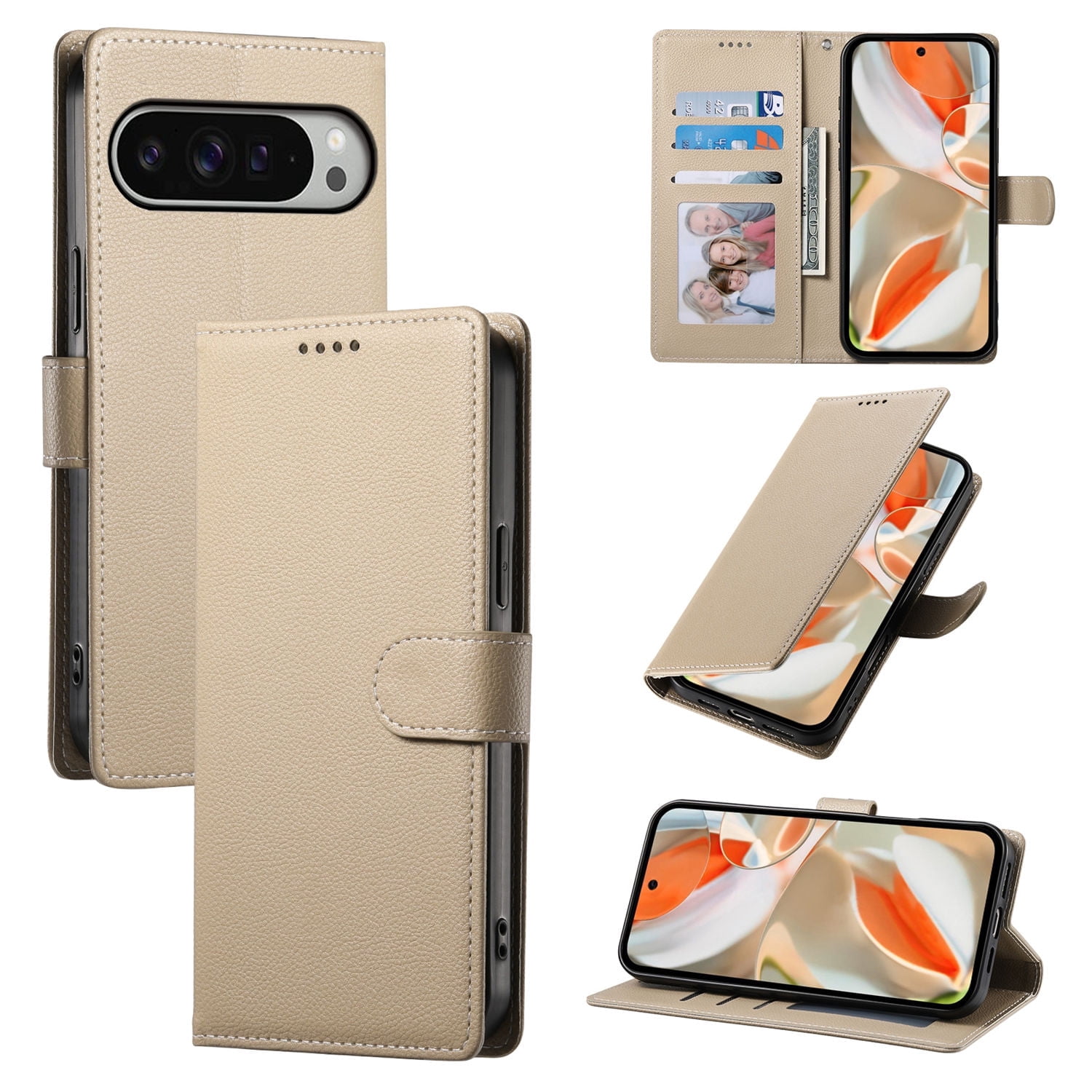 c For Google Pixel 9 5G /Pixel 9 Pro XL Magnetic Closure PU Leather ...