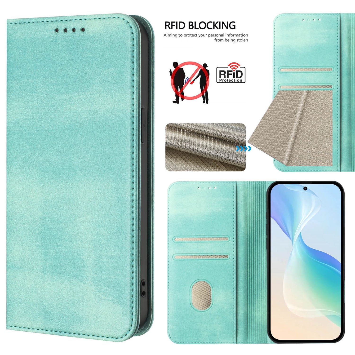 c For Motorola Moto G Power 2025 Wallet Case with RFID Blocking Credit ...