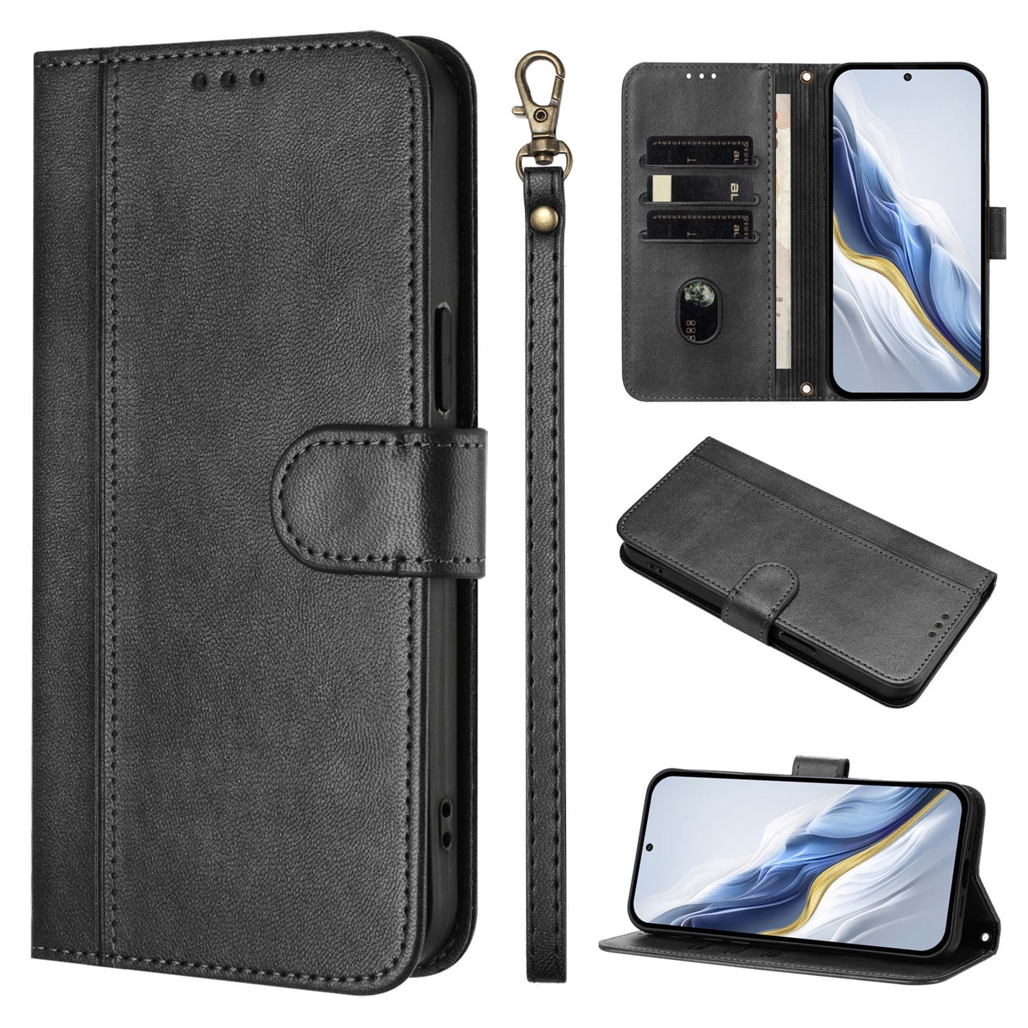 c For Samsung A16 5G Wallet Case, Leather Multiple Card Stand Business ...