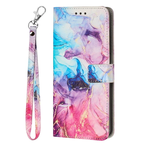 c For Samsung S24 FE Wallet Case, Marble Pattern Premium PU Flip Card ...