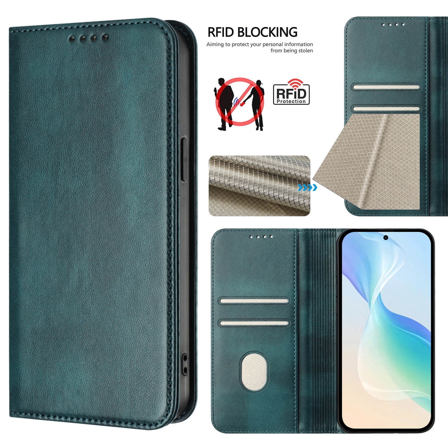 c For Samsung S24Ultra S24 Plus S24FE Case, Shockproof PU Leather Magnetic Stand Flip Wallet ...