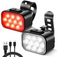 c USB-C Bike Light Set, 10 LED 1100mAh Ultra Bright IPX6 Waterproof ...