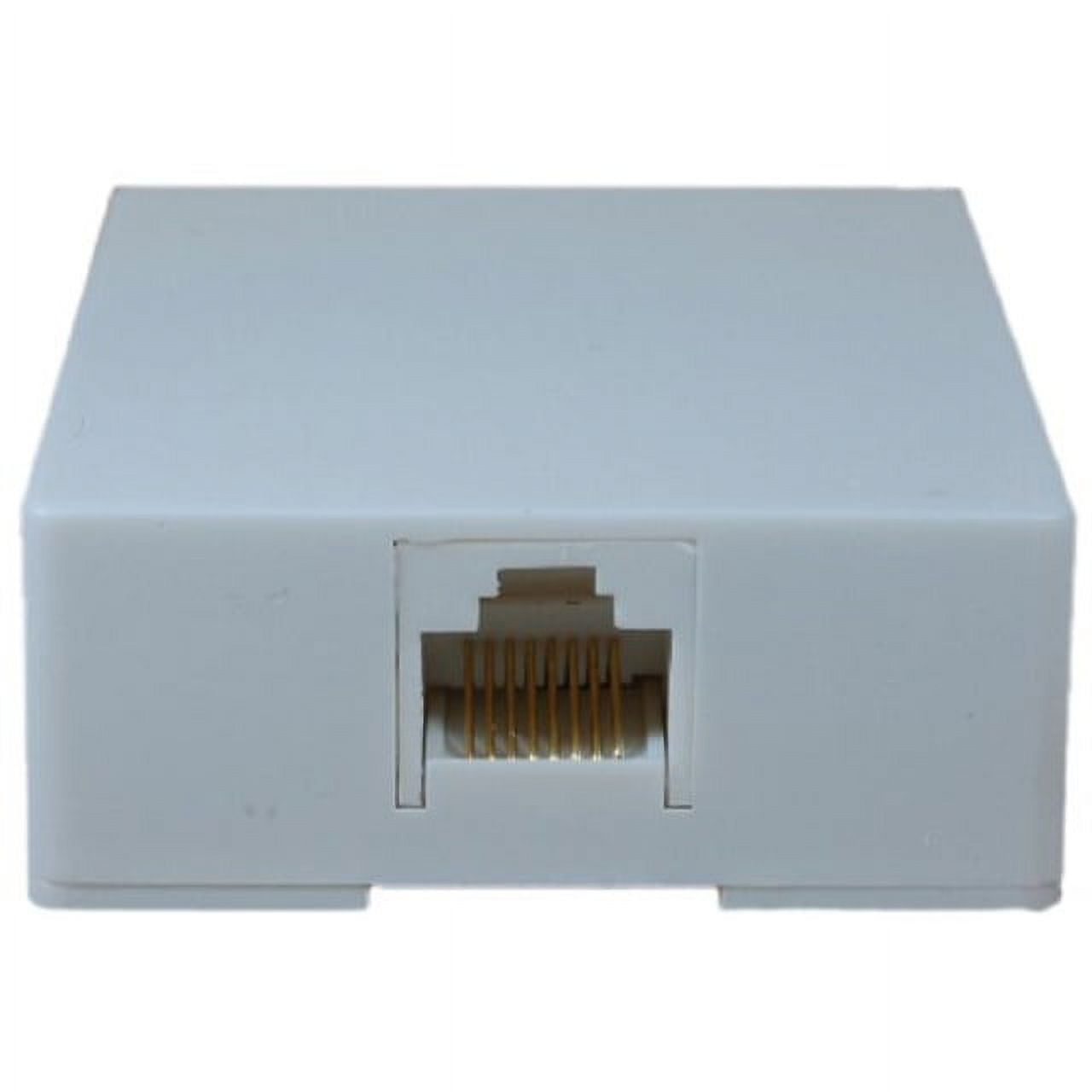 c&e phone rj45 data/voice 8 pin 8 conductor surface mount jack, white ...