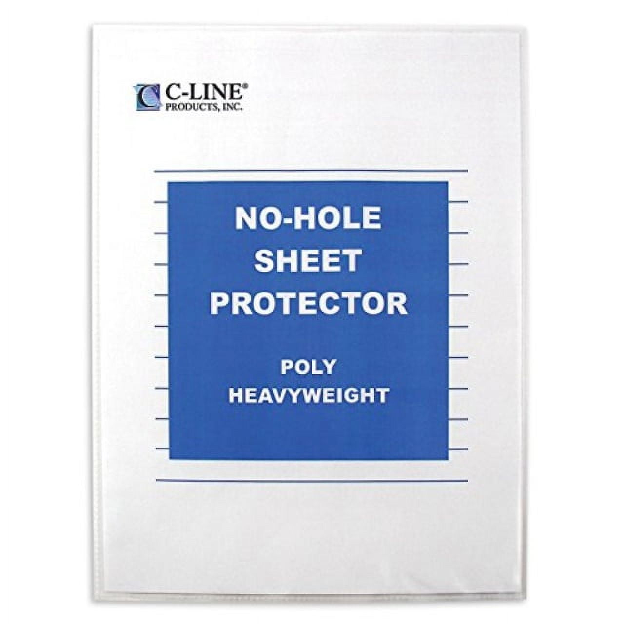 c-line top loading heavyweight poly no-hole sheet protectors, 8.5 x 11 ...
