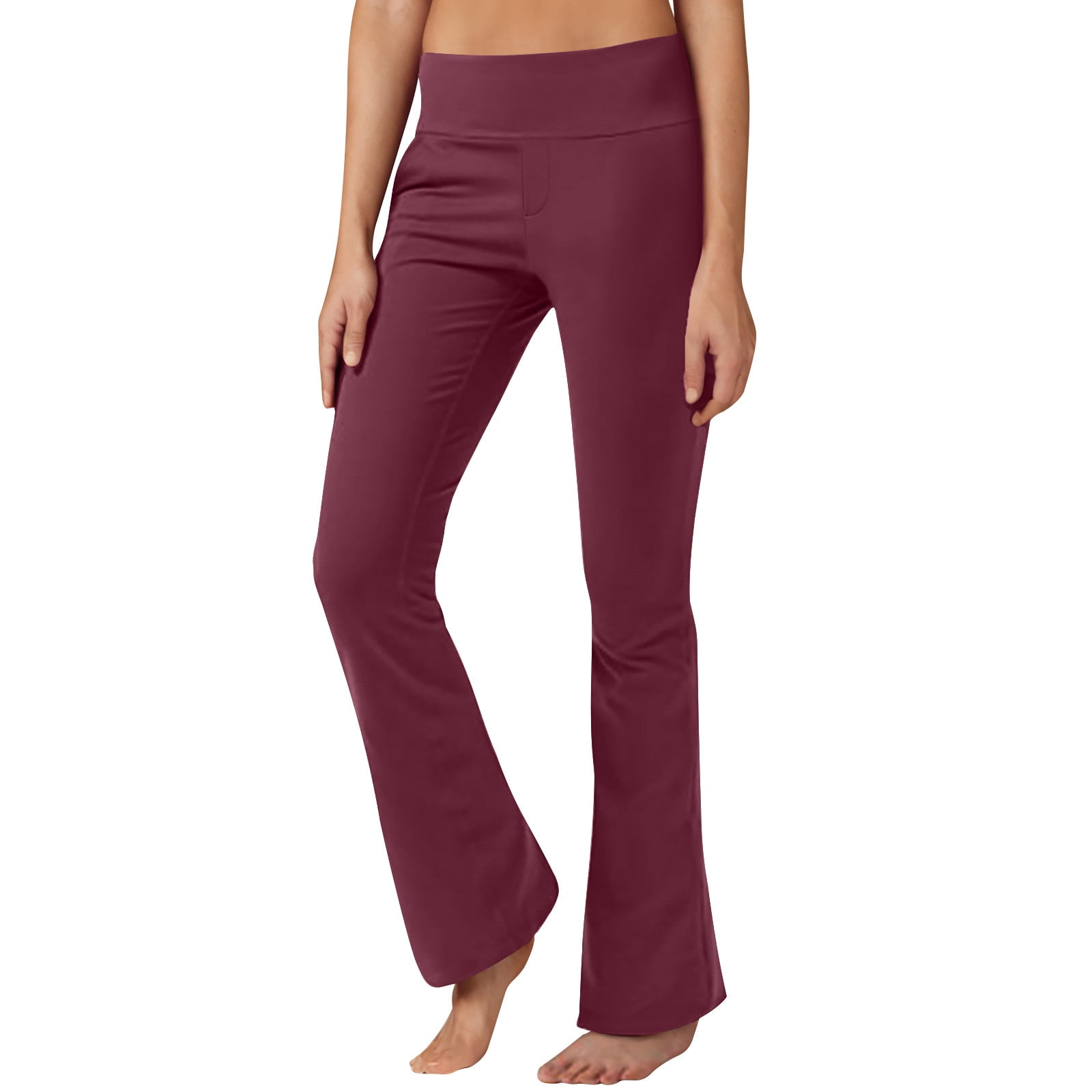 cFmduc Women's Tummy Control Dress Pants High Waist Bootcut Work ...