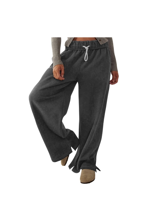 Slit Hem Pants