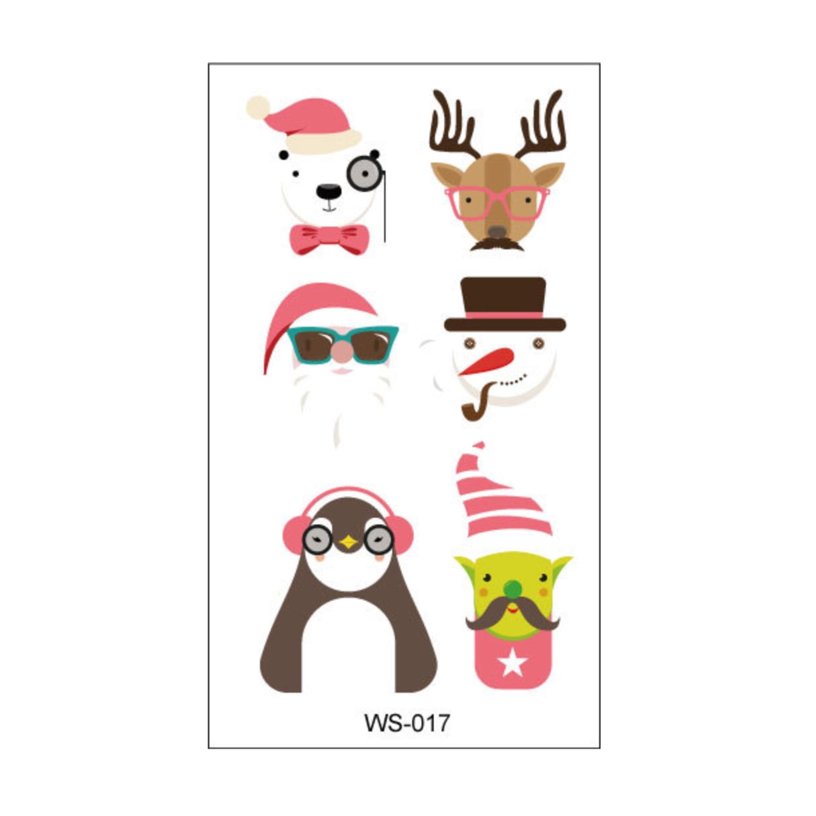 cLKheng Christmas Temporary Tattoos Christmas Temporary Tattoo for Kids ...