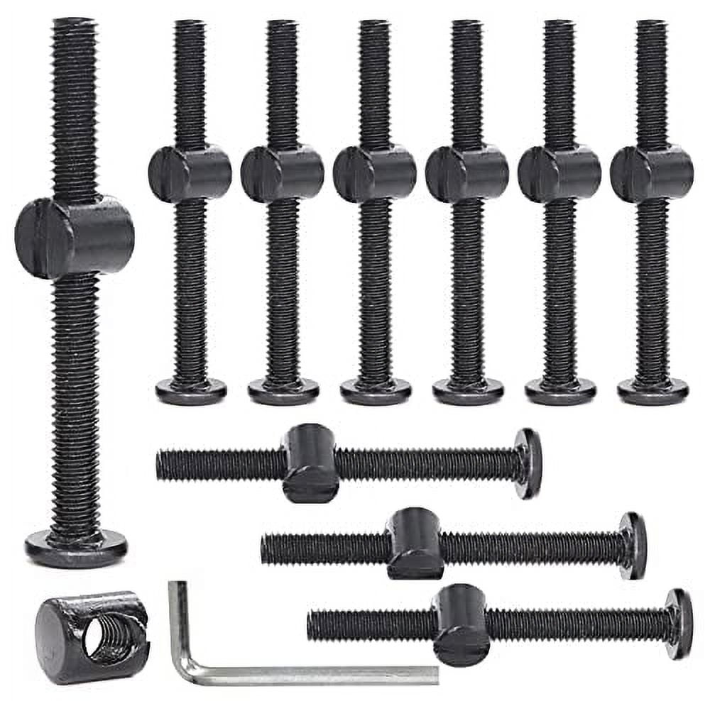 cSeao 10-Pack M6 55mm .. Black Socket Cap Screws .. Barrel Nuts Set for ...