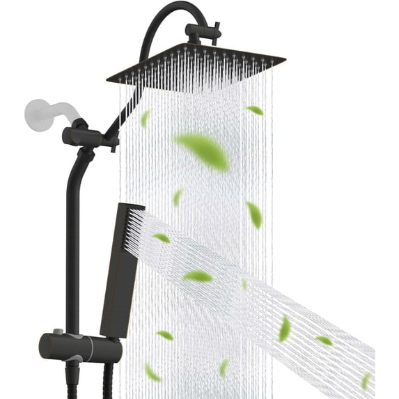 cUPC High 10'' Rainfall Shower , Showerhead Combo with 4-mode Handheld ...