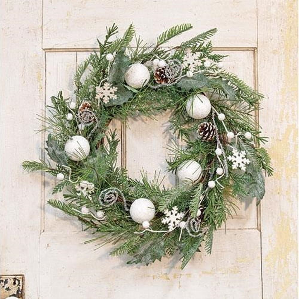 cWI gifts Pine Twig Wreath Rings - 24 inch - Wreath Decor for Front ...