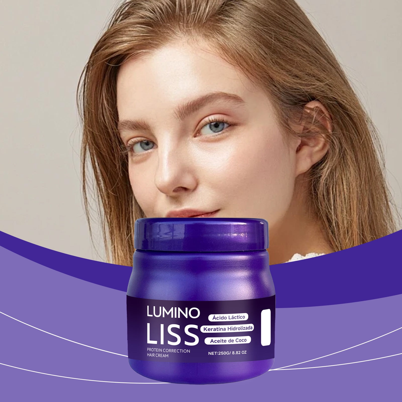 cabello Straightening Cream Mascarillas with Lactic Acid, Nourishing ...