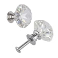 cabinet knobs 12 pack, 1.22 inch acrylic & zinc alloy drawer pulls door ...