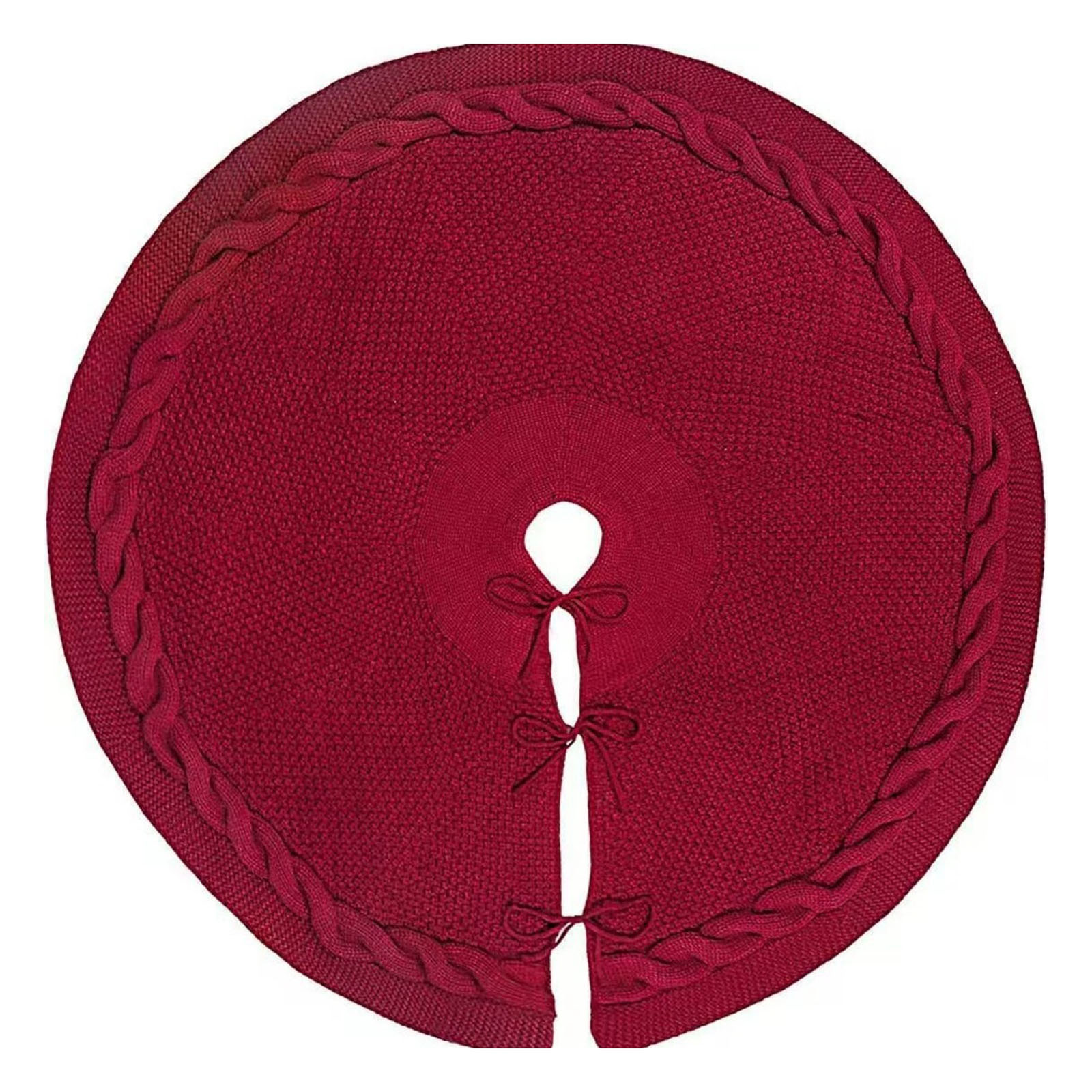 This cable knit vintage tree skirt pairs beautifully with rustic ...