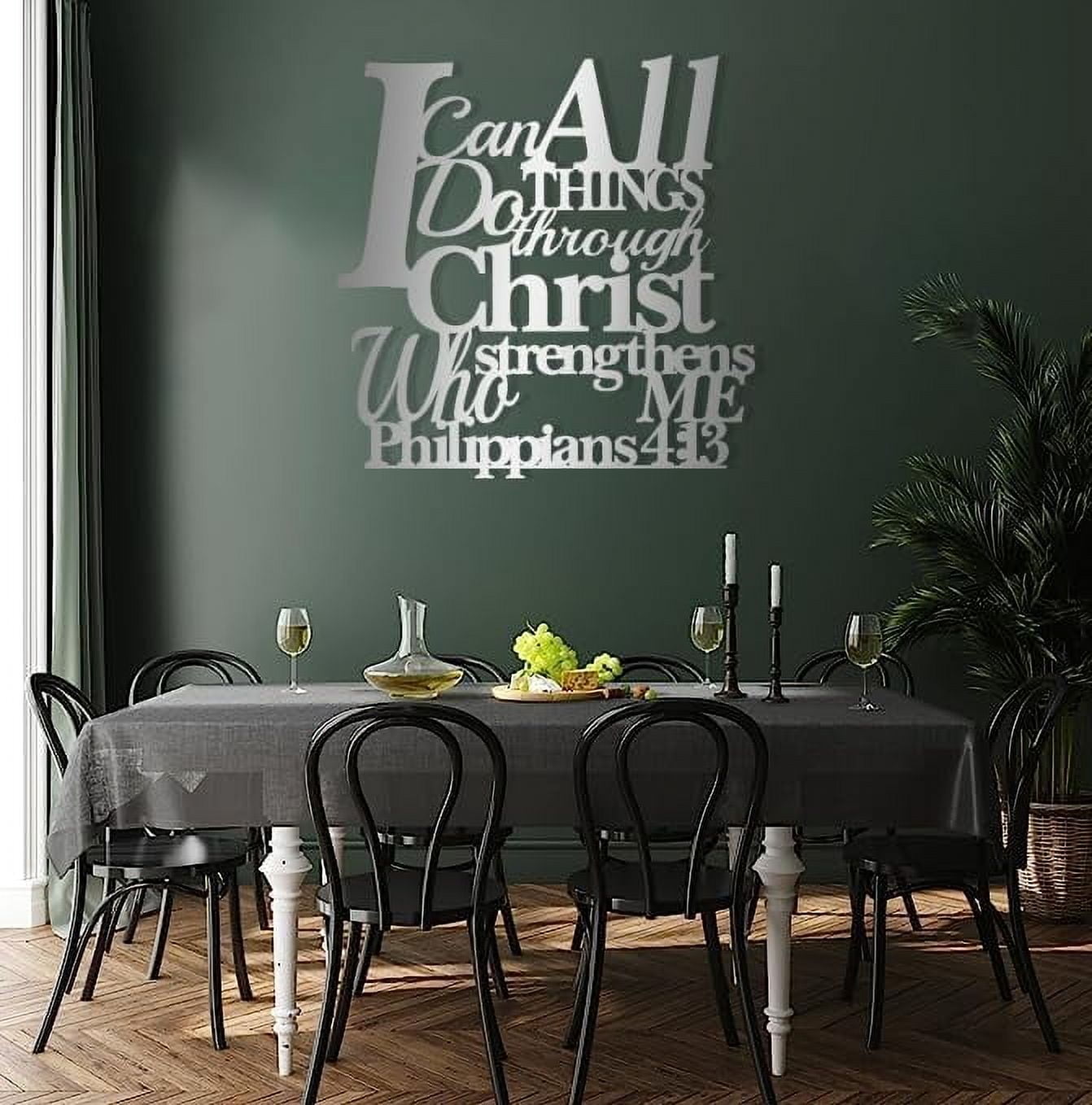 cadeali Philippians 4:13 Bible Verses Metal Wall Decor, Christian Metal ...