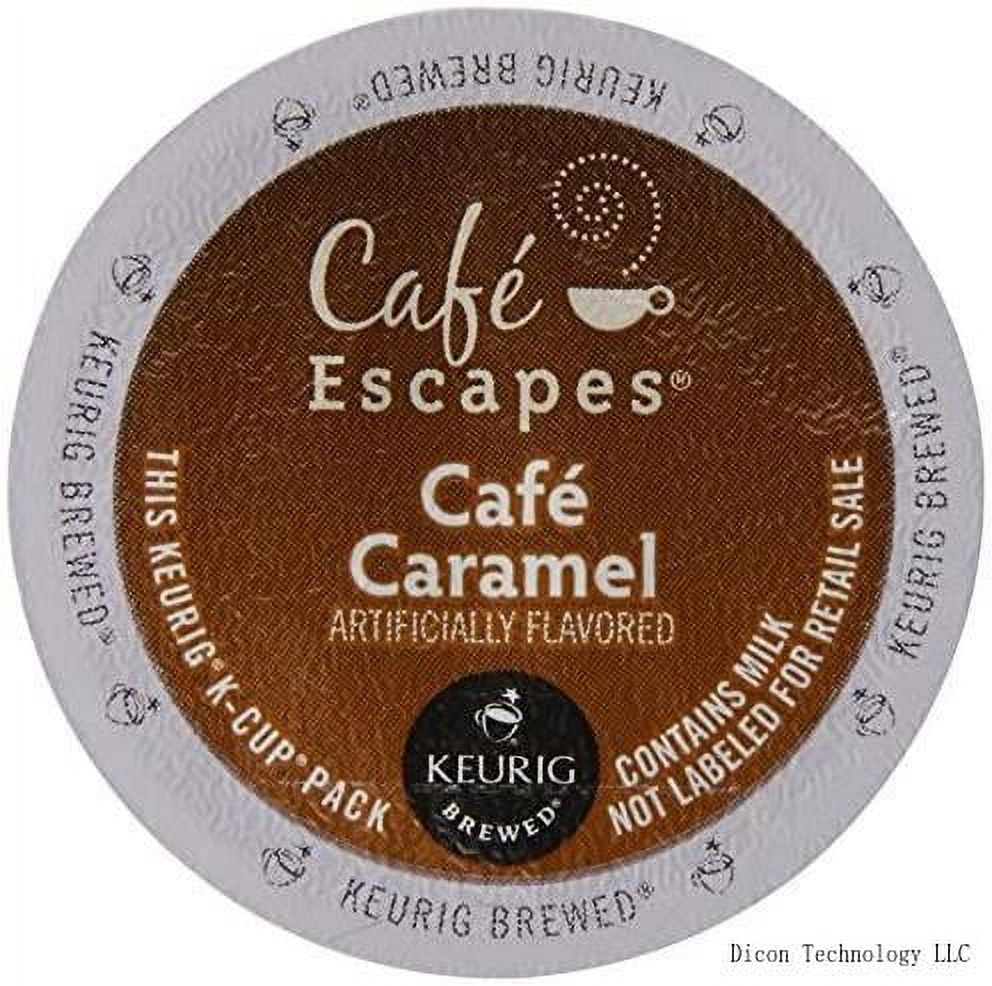 Café Escapes Café Caramel K-Cups, Buttery Rich Coffee Pods, 1 Box (12 K ...