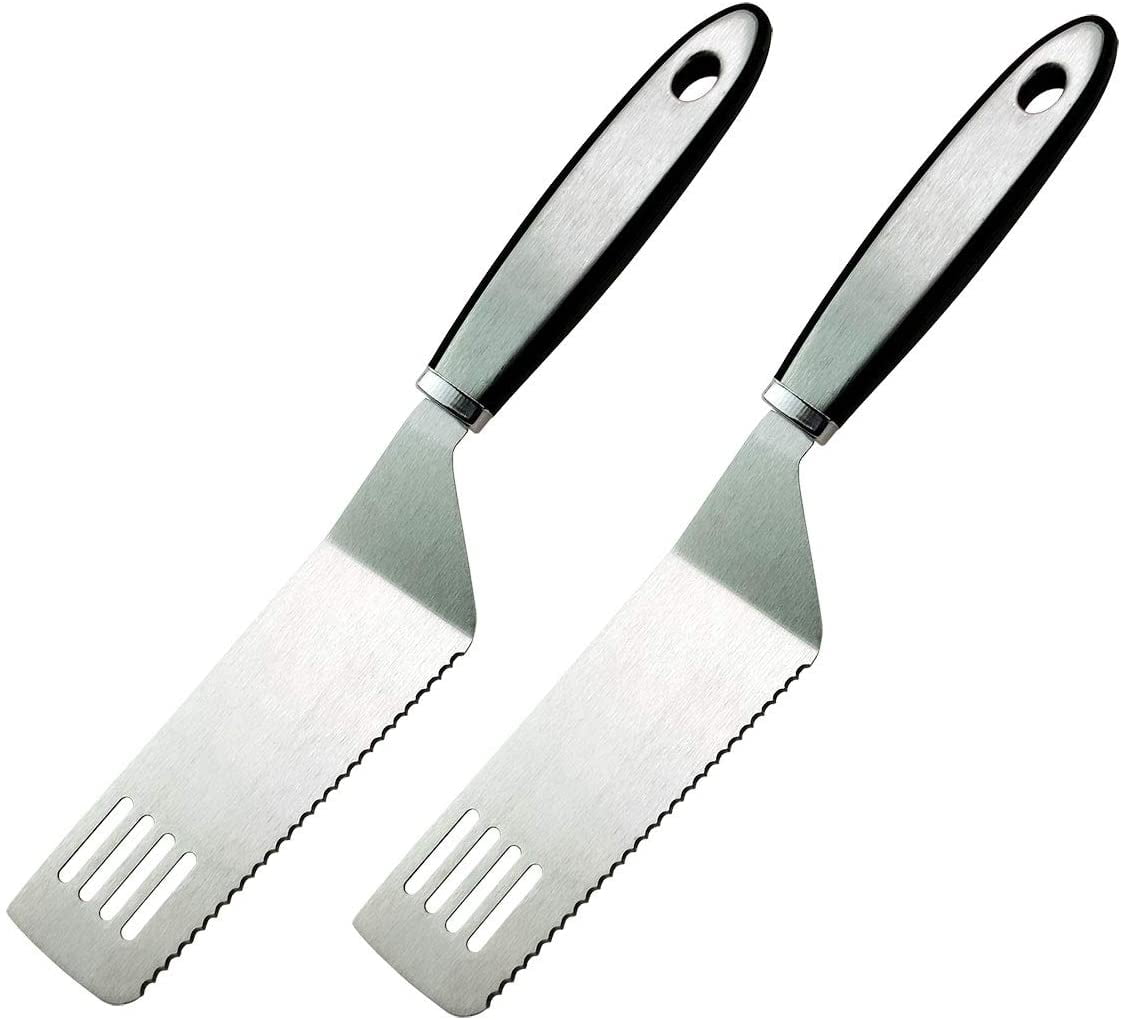 cake server pie server spatula set, stainless steel cake cutter cut and ...