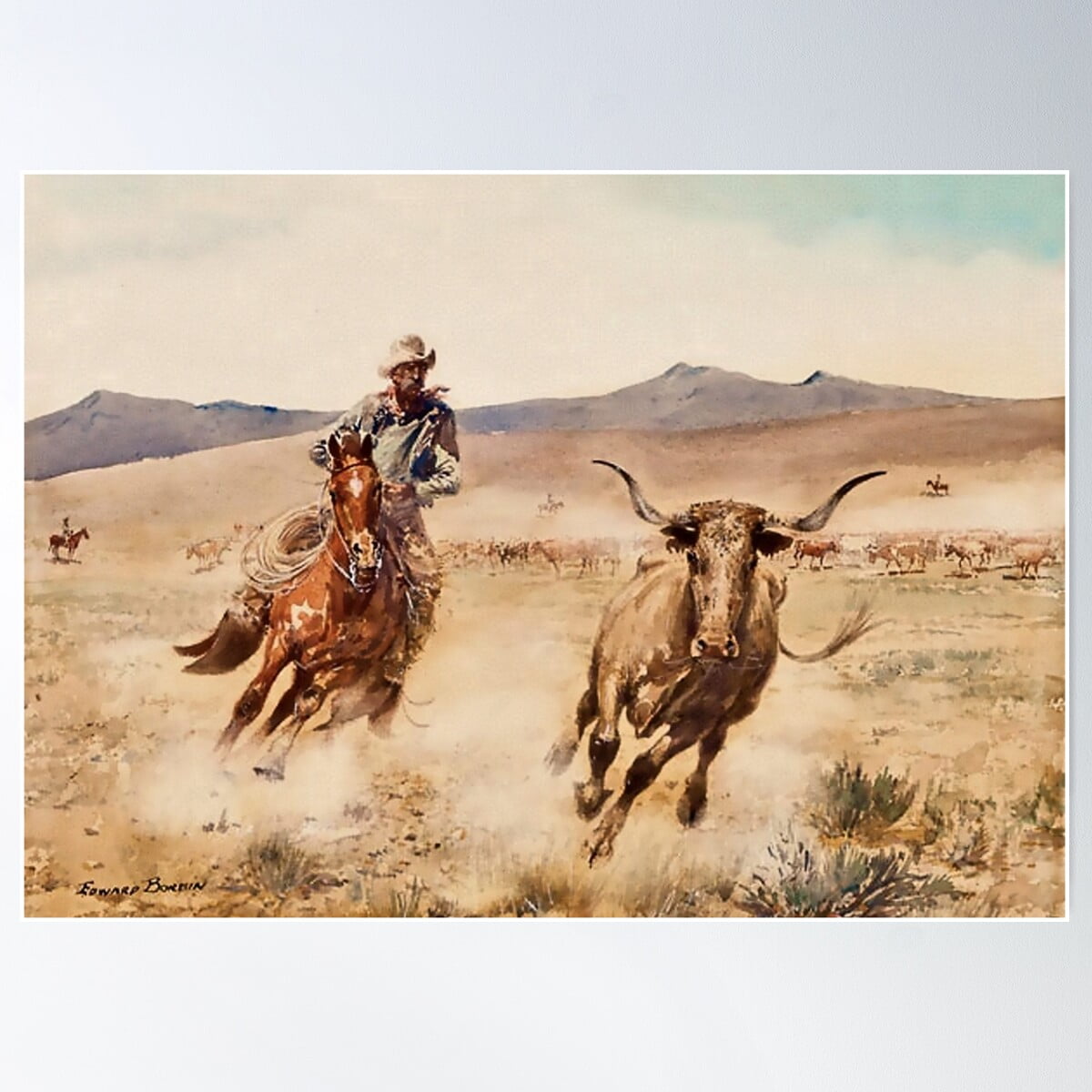 Â€Œcalifornia Vaqueroâ€ By Edward Borein Poster Wall Art, Modern Wall ...