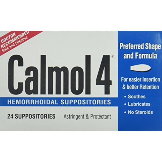 calmol 4 hemorrhoidal suppositories, 3 count - Walmart.com
