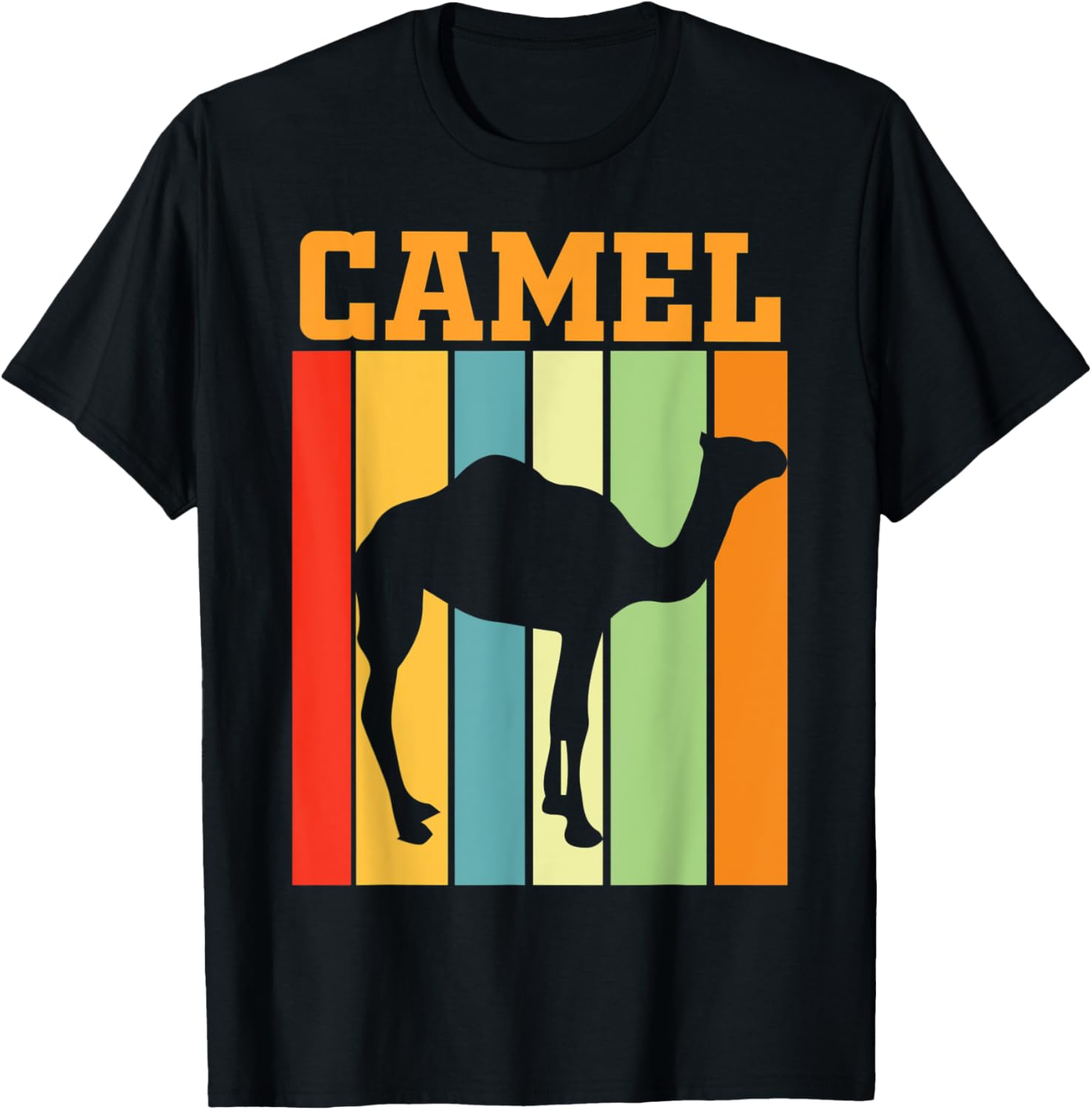 camel Shadow silhouette in Retro Colors T-Shirt men and women can wear ...