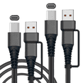 can 10FT 60W USB-C Fast Charging Cable with USB Converter Adapter Multi ...