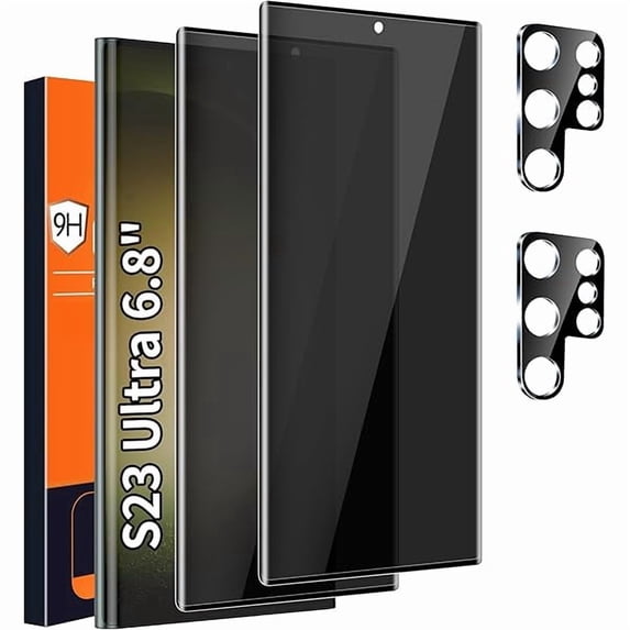 can [2+2 Pack] Glass Privacy Screen Protector for Samsung Galaxy S23 ...