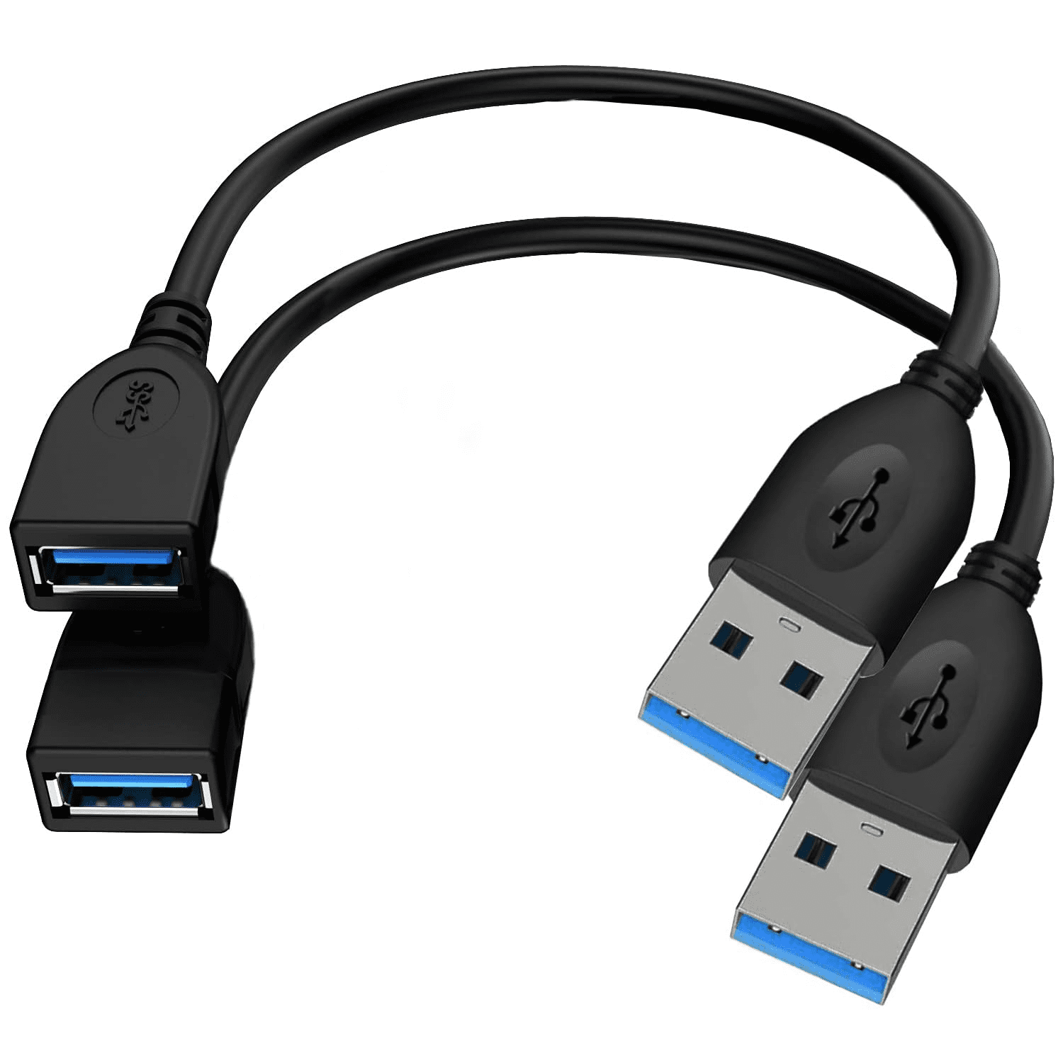 can 2 Pack 1FT USB 3.0 Male to Female Extension Cable High Speed Data ...