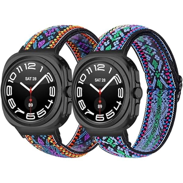 can 【2Pack】 Elastic Watch Band Compatible with Samsung Galaxy Watch ...