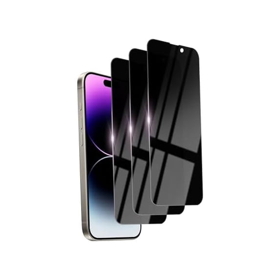 can 3 Pack Privacy Screen Protector for iPhone 14 Pro Max Tempered ...