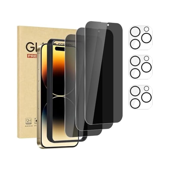 can 3 Pack Privacy Screen Protector for iPhone 14 Pro with 3 Pack ...