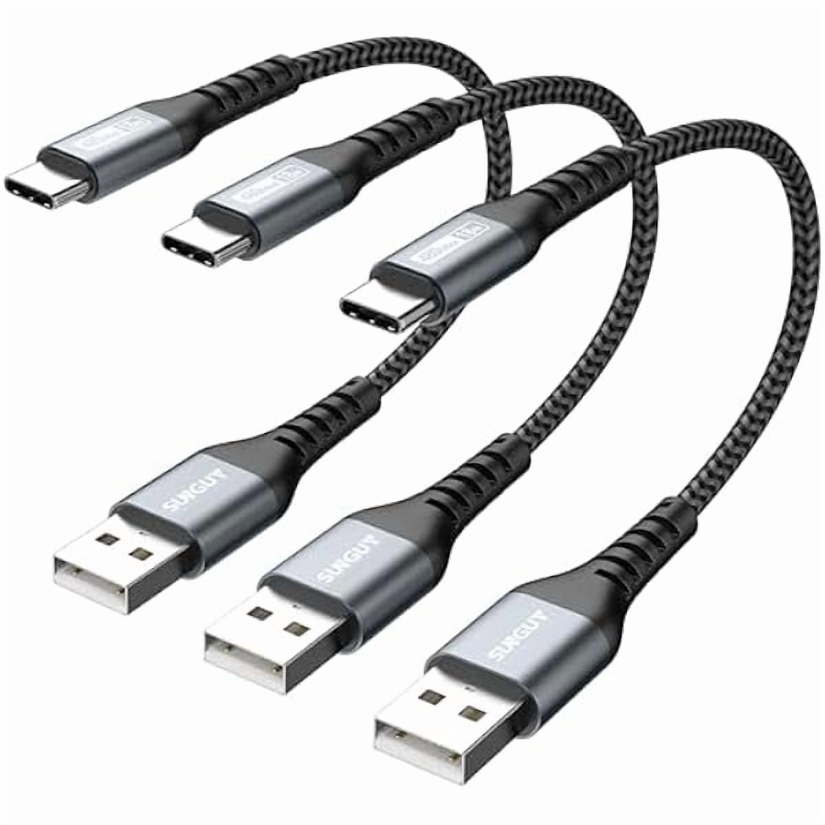 can 6 inch Short USB C Cable 3Pack, 3A USB A to USB C Cable Fast ...