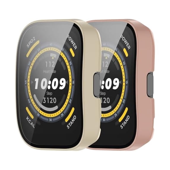 can Intended for Amazfit Bip 5 Case,Hard PC Full Cover Tempered Glass ...