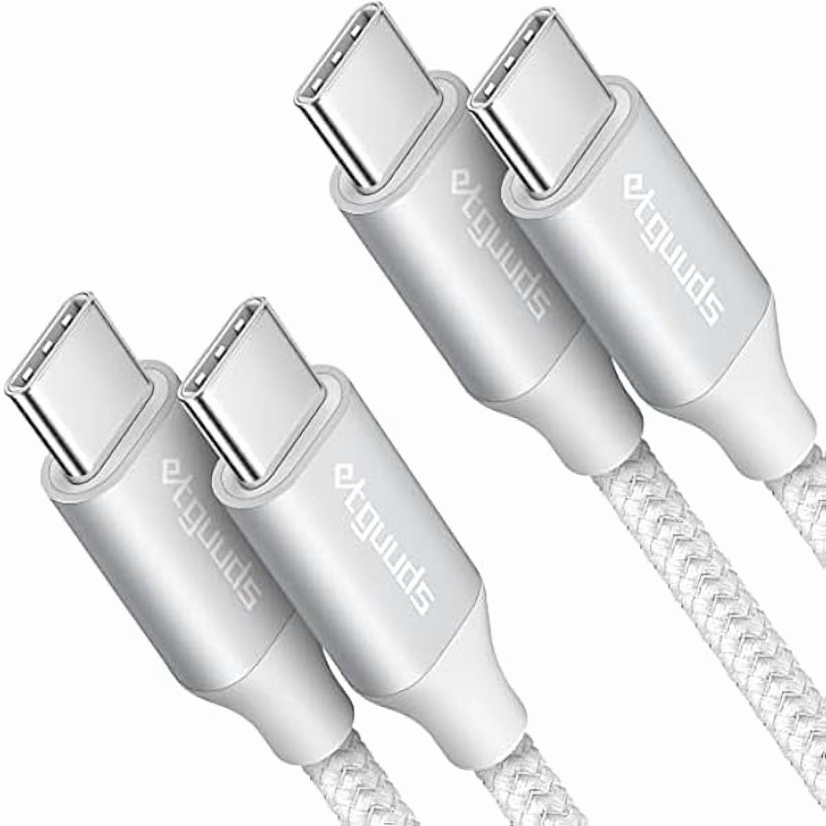 can White USB C to USB C Cable 3ft, 2-Pack 60W USBC to USBC Cord, Type ...