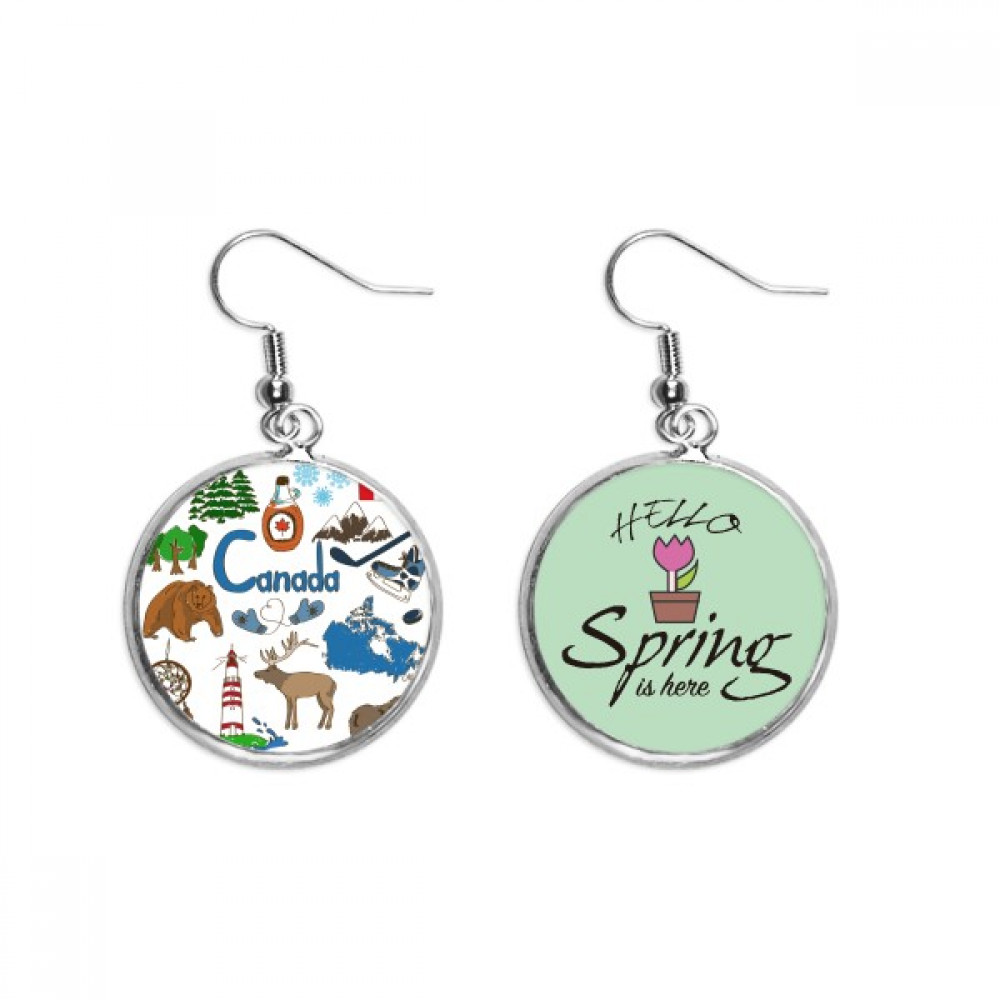 canada landscap animals national flag decoration dangle season sp ...