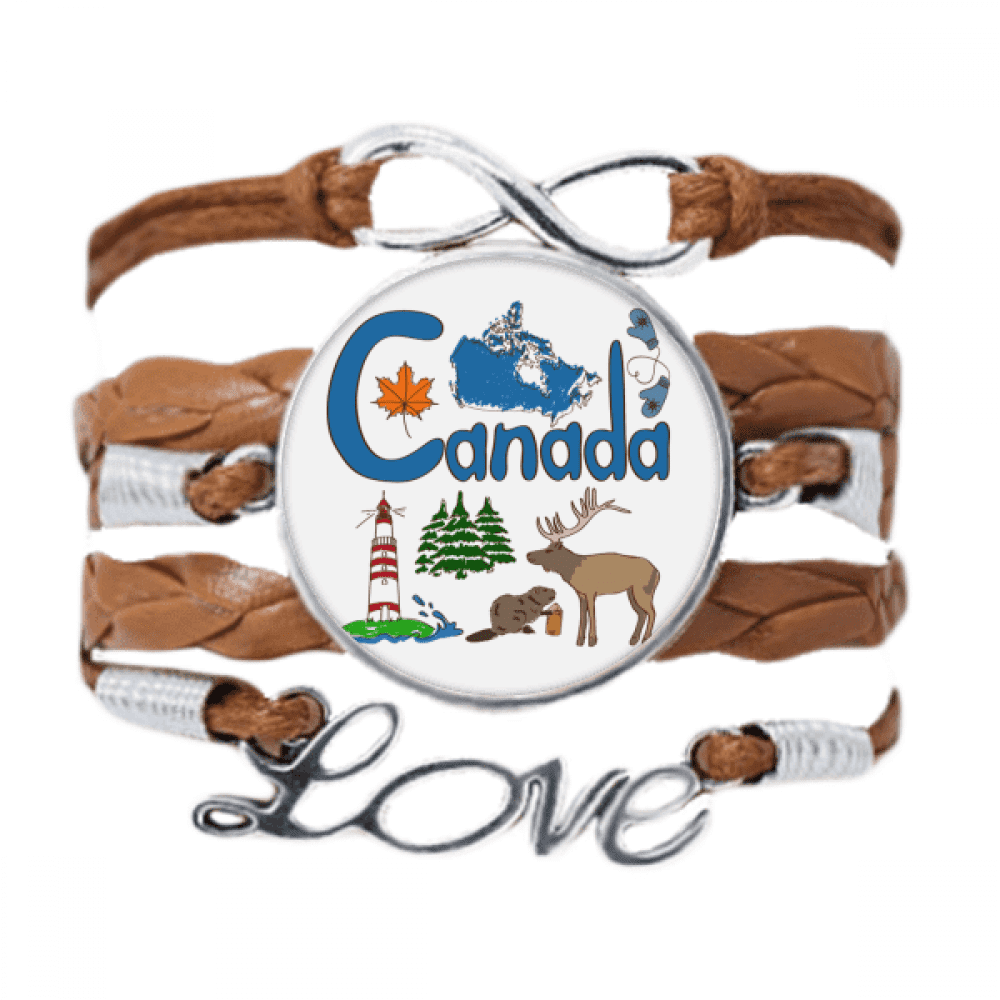 canada national symbol landmark pattern bracelet love chain ornament ...