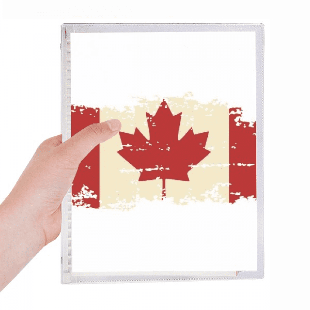 canandian flag and maple notebook loose diary refillable journal ...