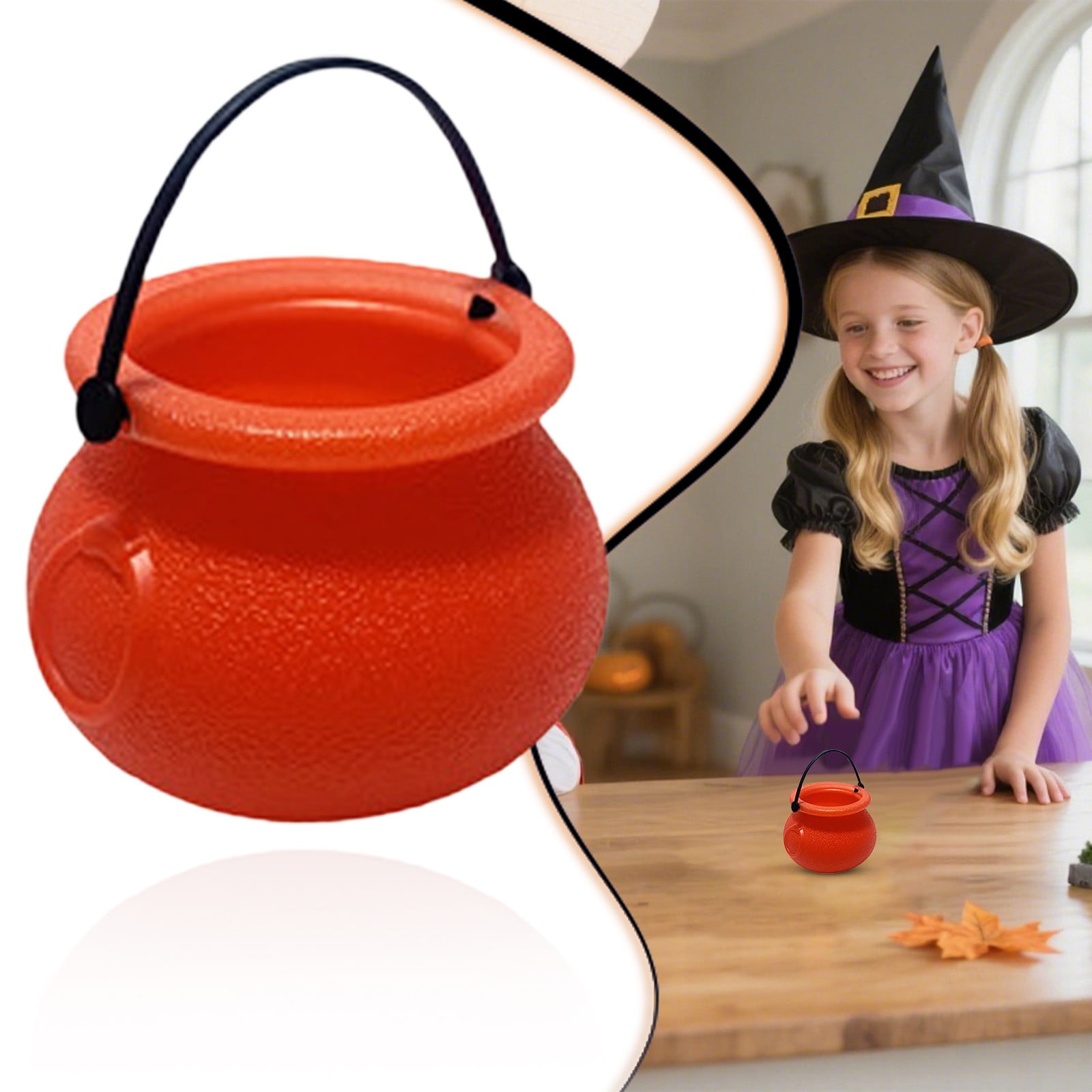 candy bucket Pot Halloween Candy Bowl Holders Plastic Pot With ...