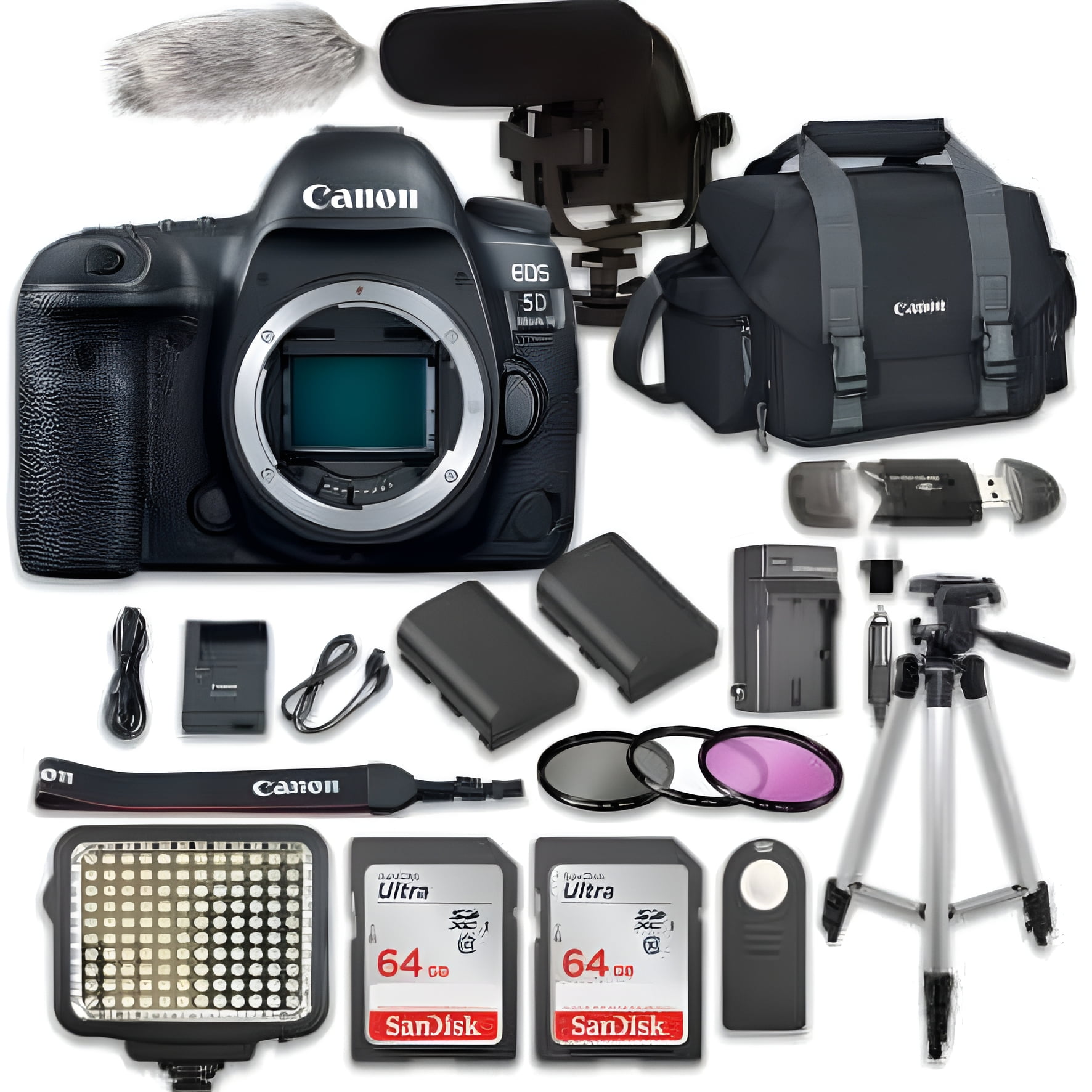 Canon EOS 5D Mark IV SLR Camera Bundle + Video Creator Accessory (14 ...
